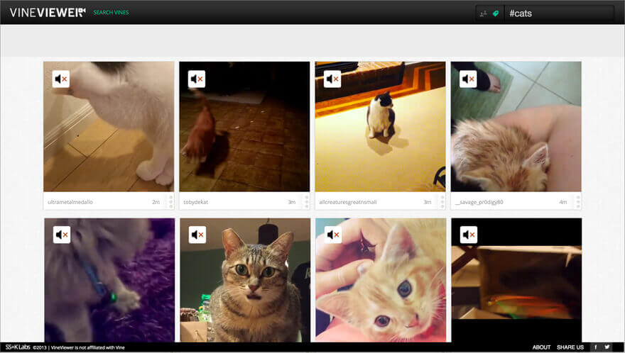 SS+K Work: VineViewer and MiniVidi